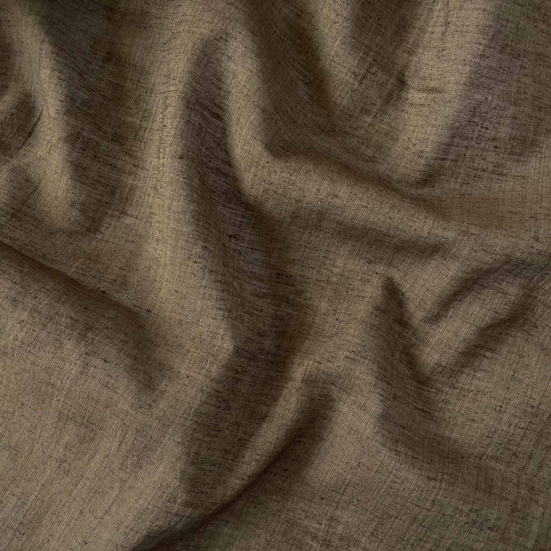 (CUT PIECE) Nutmeg Brown Color Blended Silk Linen Fabric – Fabric Pandit