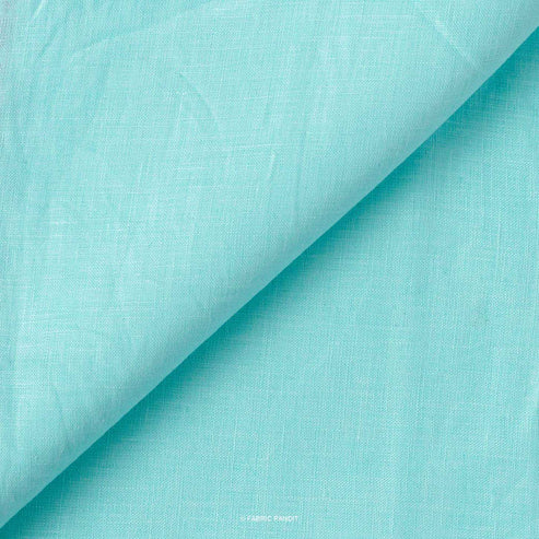Pale Turquoise Plain Premium 60 Lea Pure Linen Fabric (Width 58 inch ...