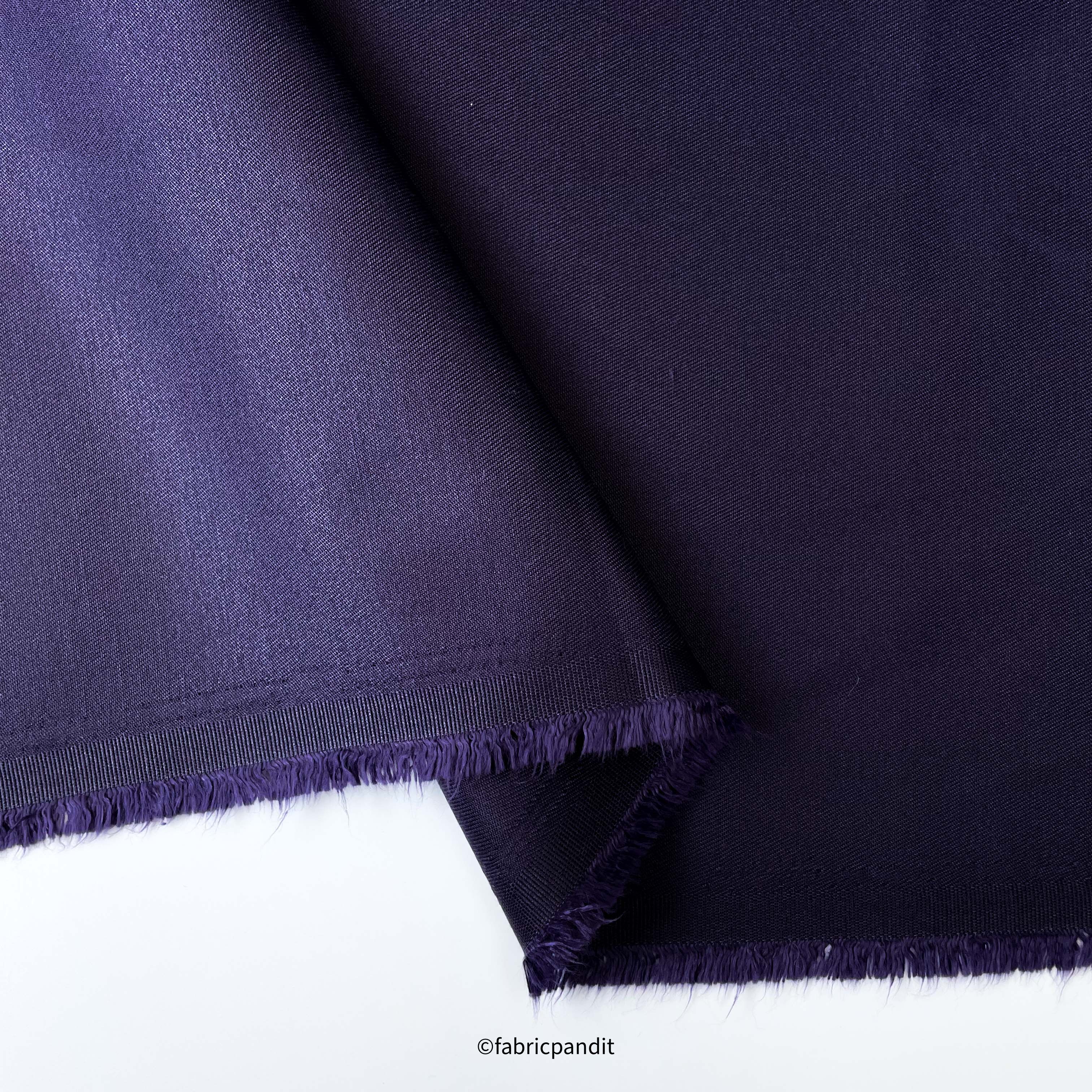 (CUT PIECE) Eggplant Violet Twill Premium Fabric (Width 58 Inches ...