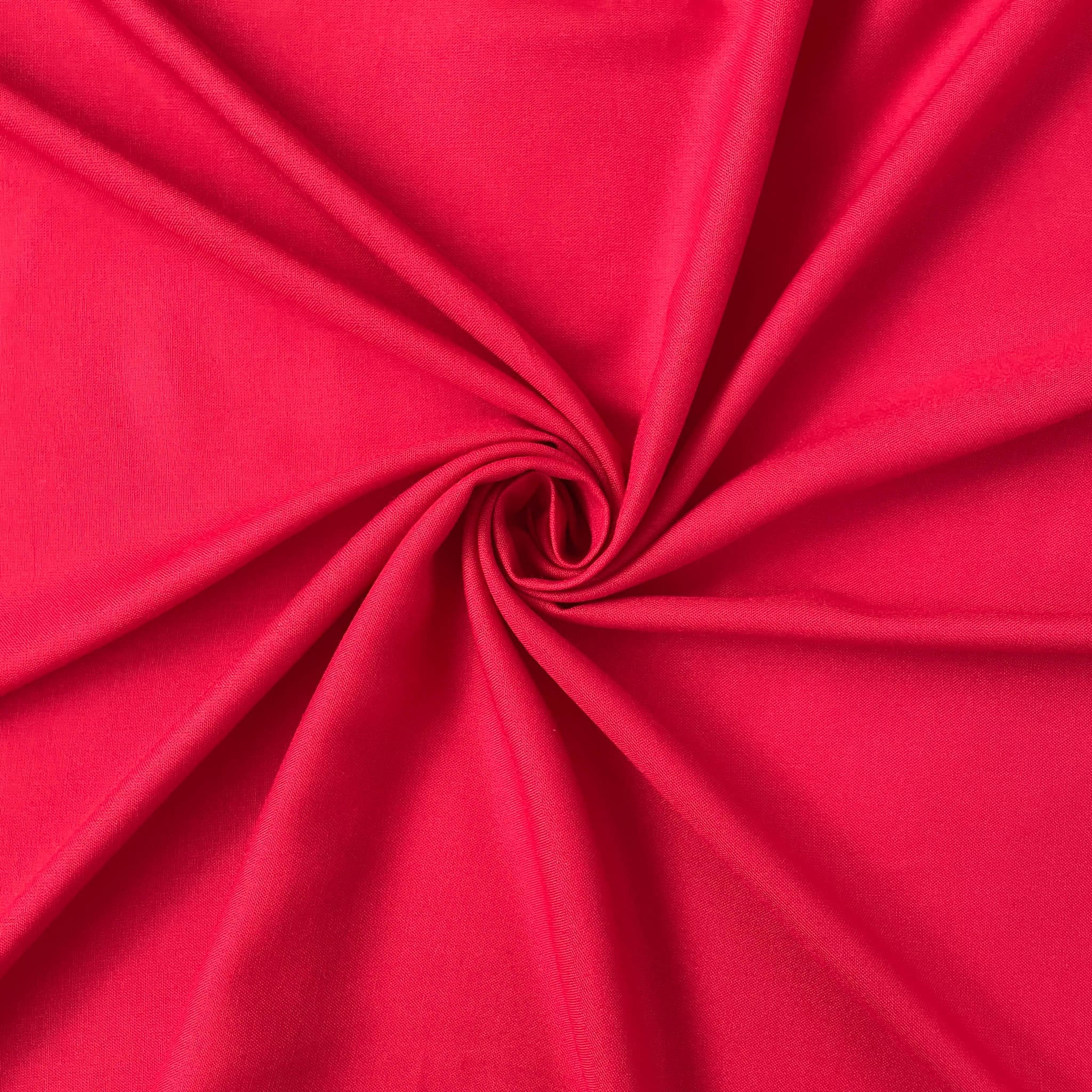 (CUT PIECE) Rose Red Color Pure Rayon Fabric – Fabric Pandit