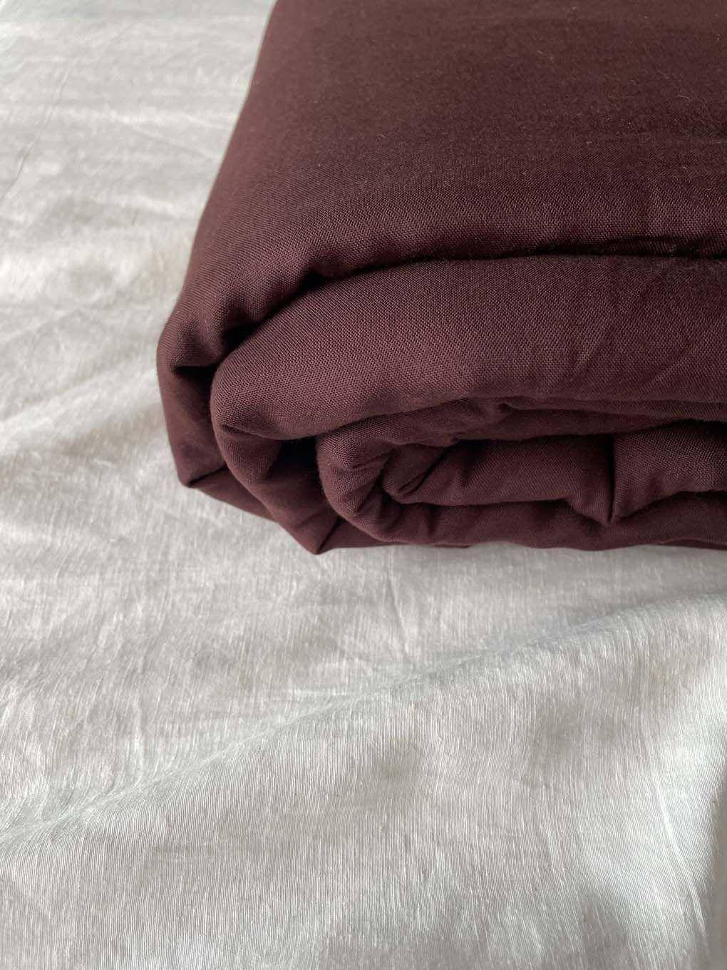 (CUT PIECE) Seal Brown Color Pure Rayon Fabric – Fabric Pandit