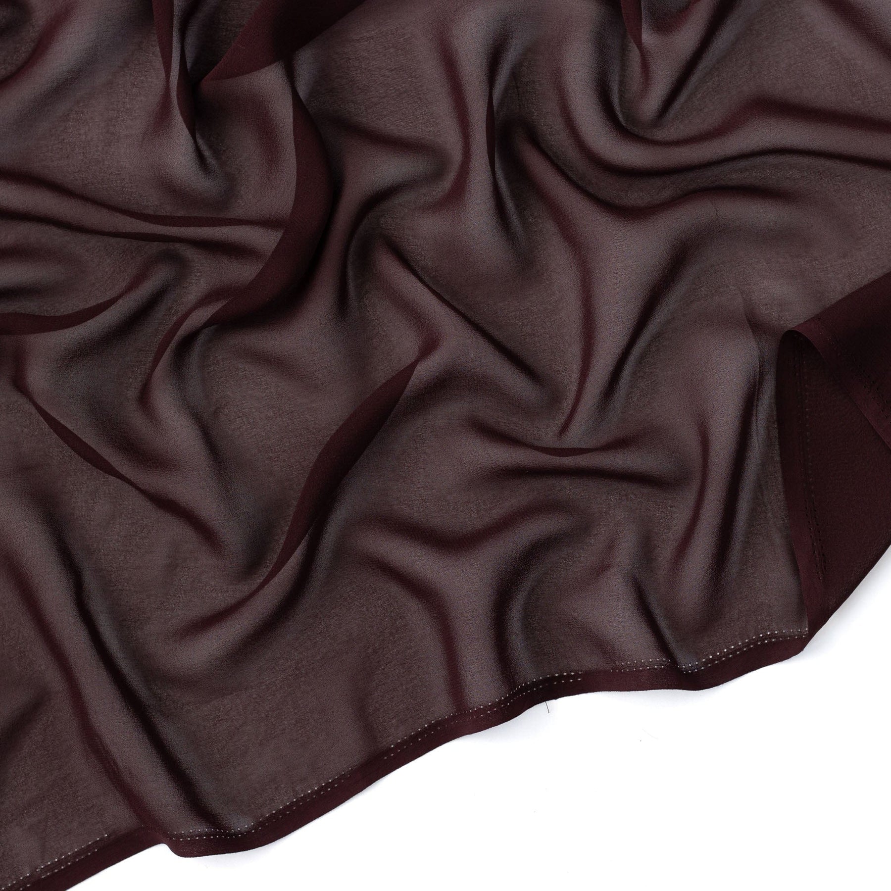 Dusty Brown Color Pure Georgette Fabric (Width 44 Inches) – Fabric Pandit