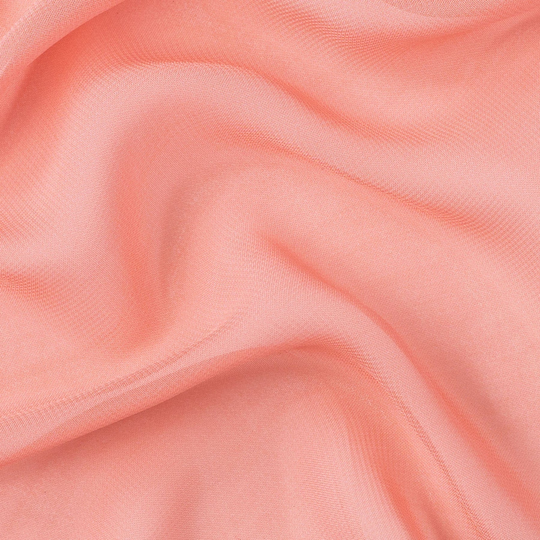 Salmon Peach Color Pure Georgette Fabric (Width 44 Inches) – Fabric Pandit